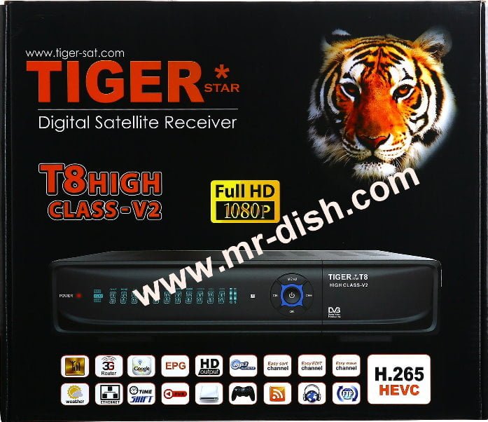 TIGER T8 HIGH CLASS-V2 HD NEW AUTOROLL POWERVU SOFTWARE - Mr-Dish