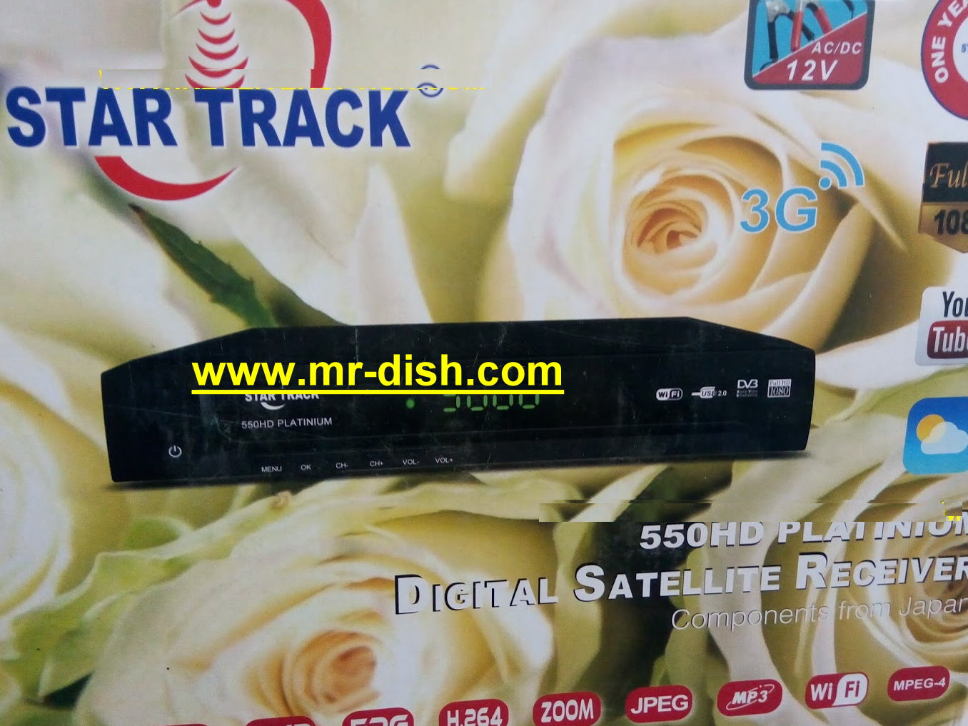 STAR TRACK 550HD PLATINIUM RECEIVER POWERVU KEY NEW SOFTWARE - Mr-Dish