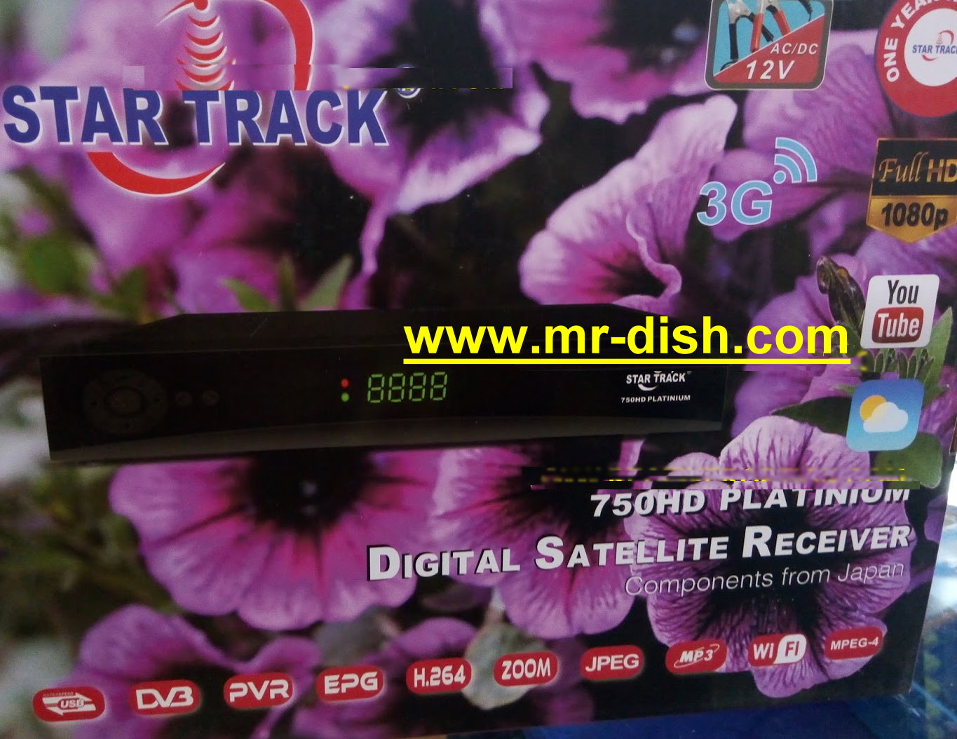STAR TRACK 750HD PLATINIUM RECEIVER POWERVU KEY NEW SOFTWARE - Mr-Dish