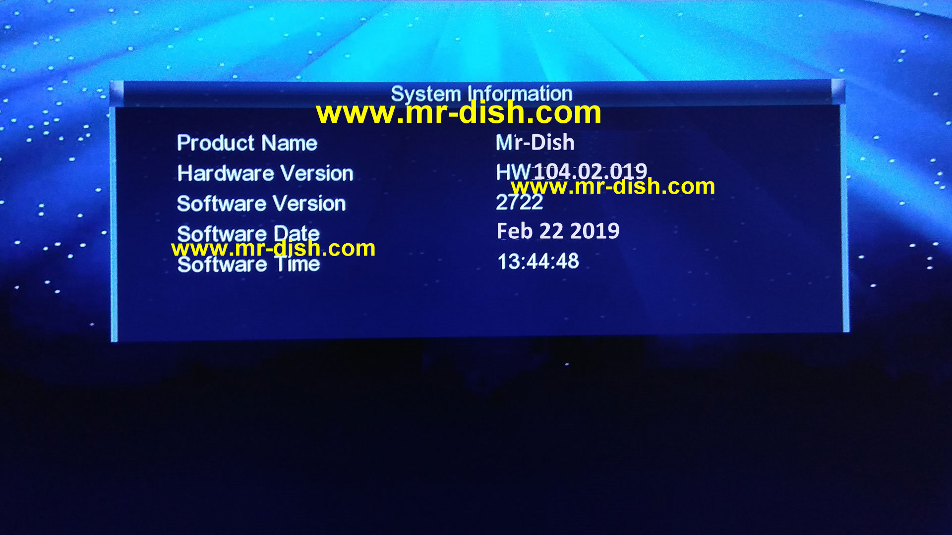 ALI3510D HW104.02.019 RECEIVER LATEST AUTOROLL POWERVU SOFTWARE - Mr-Dish