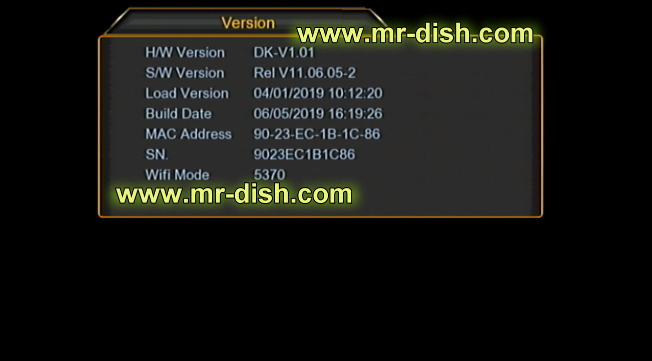 HW VERSION DK-V1.01 8M 1507G RECEIVER POWERVU SOFTWARE - Mr-Dish