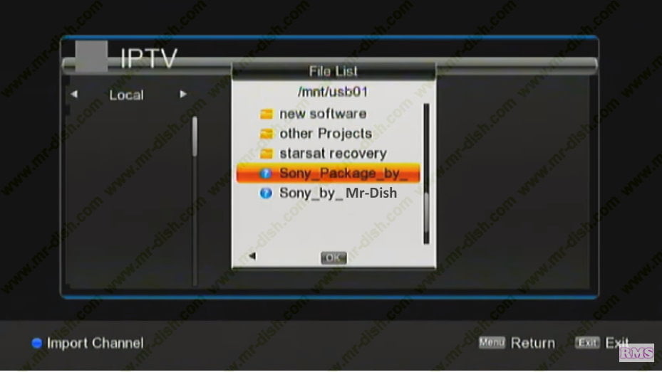 IPTV SONY - Mr-Dish