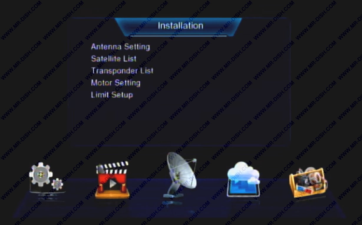 1506 TV Main Menu - Mr-Dish