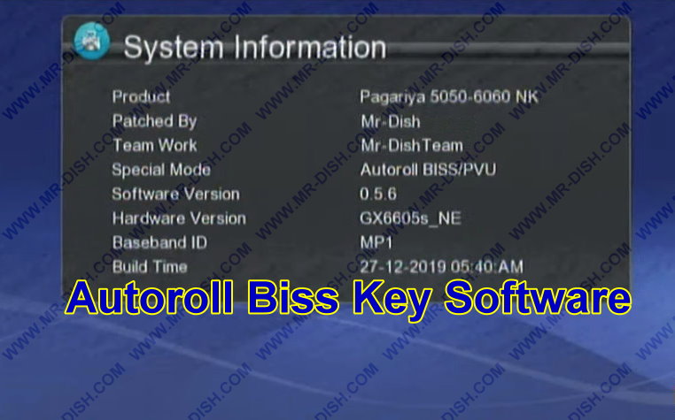 GX6605.nk Board Receiver Autoroll Biss Key Software - Mr-Dish
