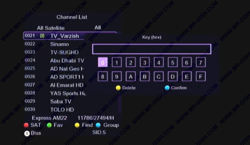 List Biss Key - Mr-Dish