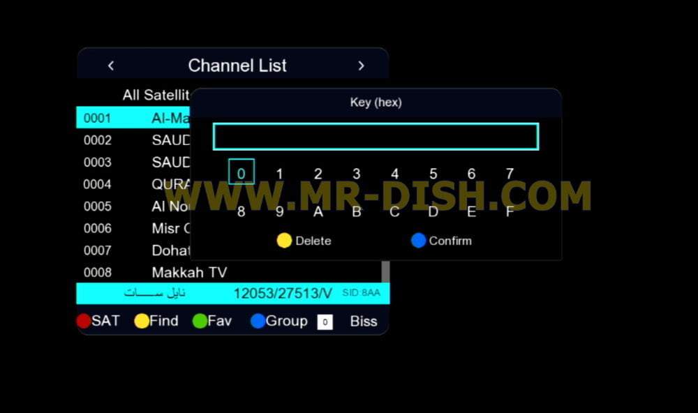 1506hv key option - Mr-Dish